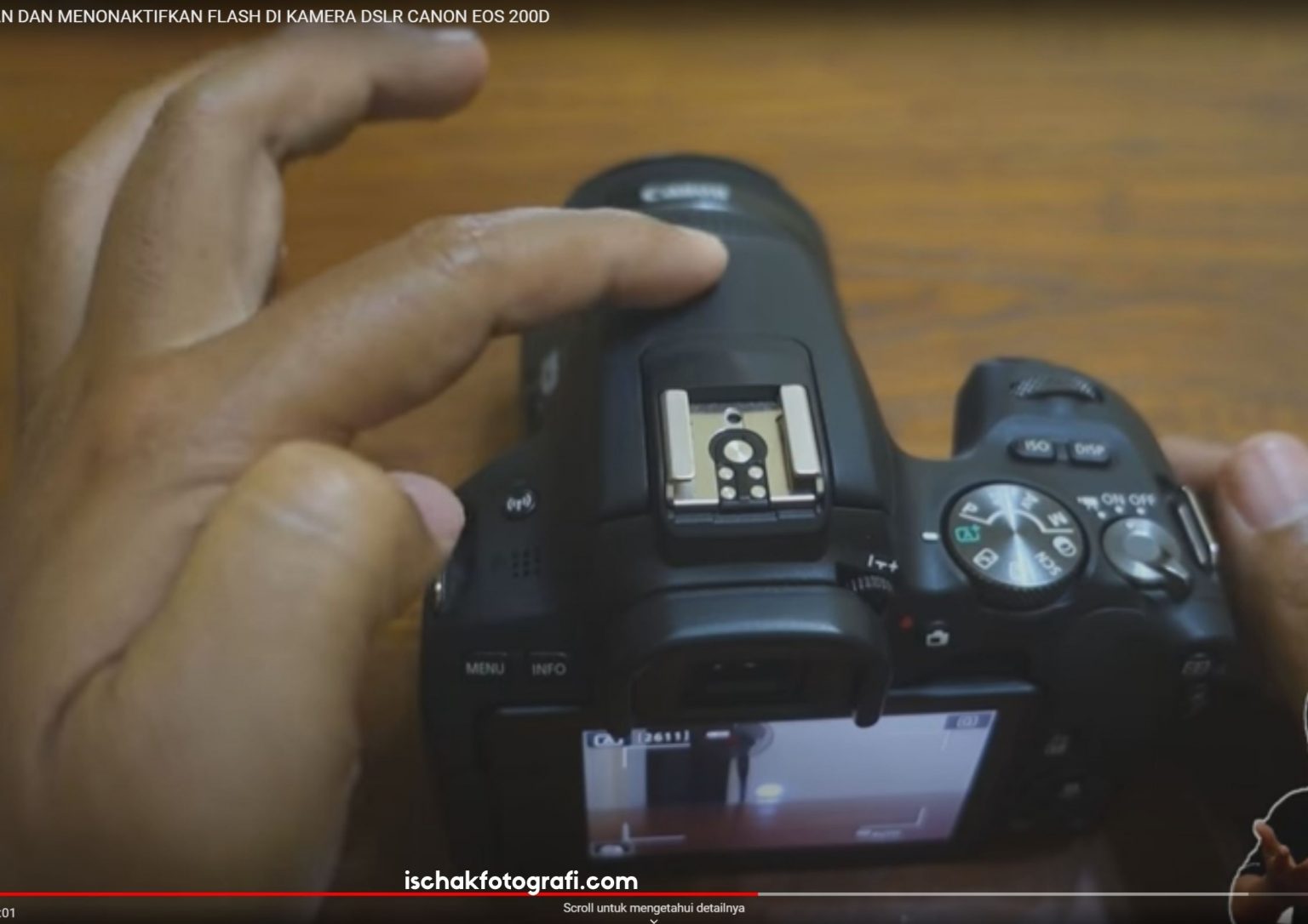Cara Mematikan Flash Canon - Ischak Fotografi